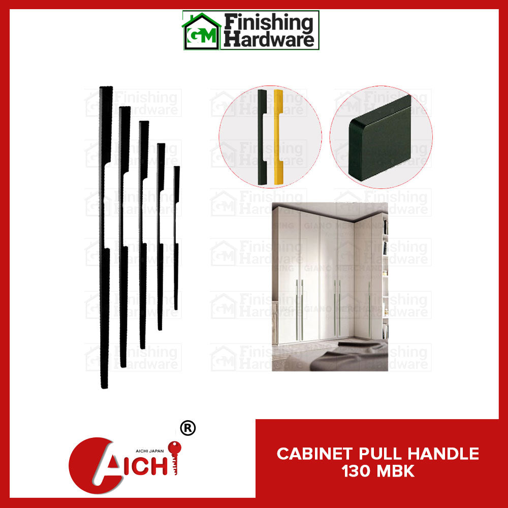 Integrated Cabinet Handle 130 MBK – GM Finishing Hardware