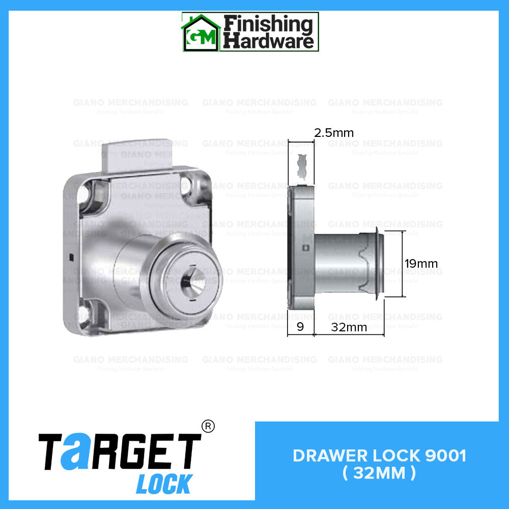 Target Drawer Lock 9001 (32mm) – GM Finishing Hardware