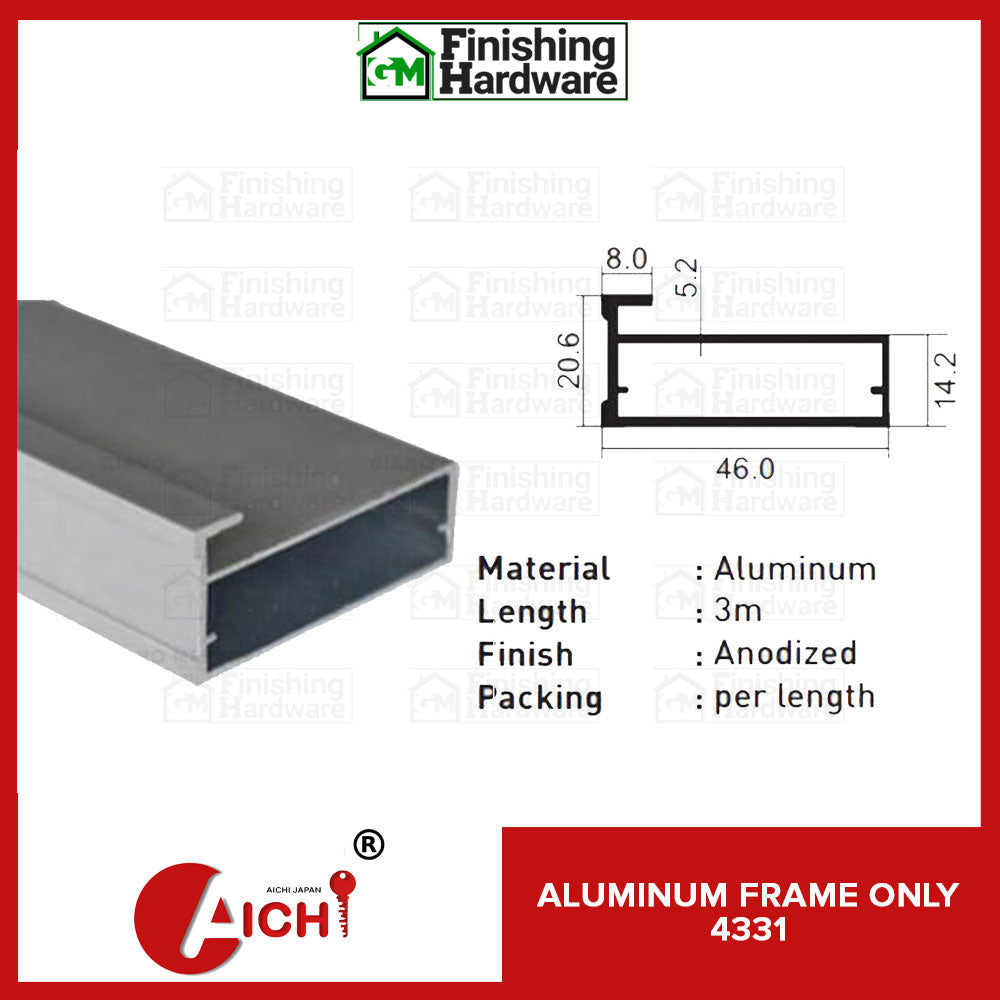 Aluminum Profile Frame Only 4331 – GM Finishing Hardware