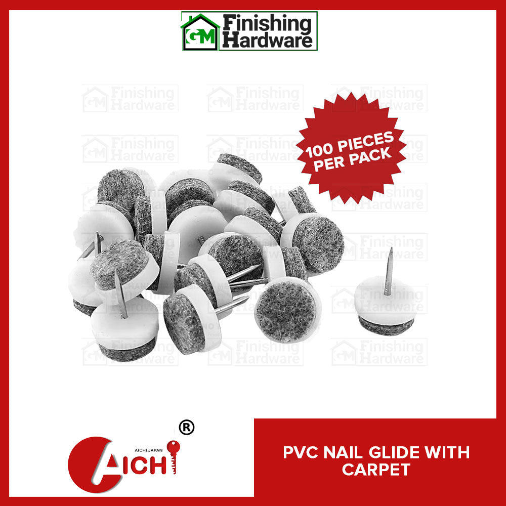 Aichi PVC Nail Glide with Carpet (100pcs/pack) – GM Finishing Hardware