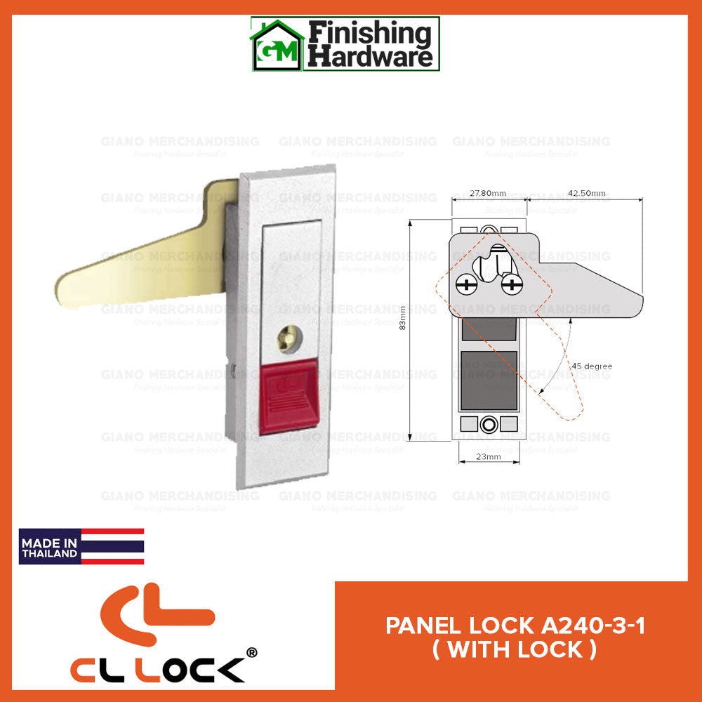 CyberLock Panel Lock A240-3-1 (With Lock) – GM Finishing Hardware