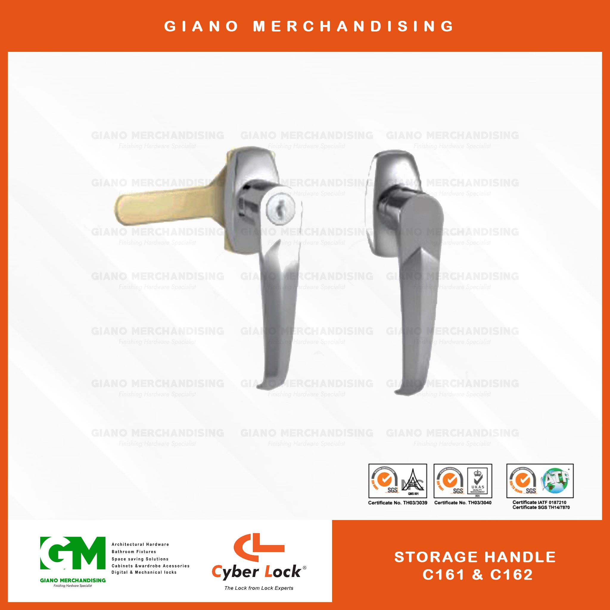 CyberLock Storage Handle C161 and C162 – GM Finishing Hardware