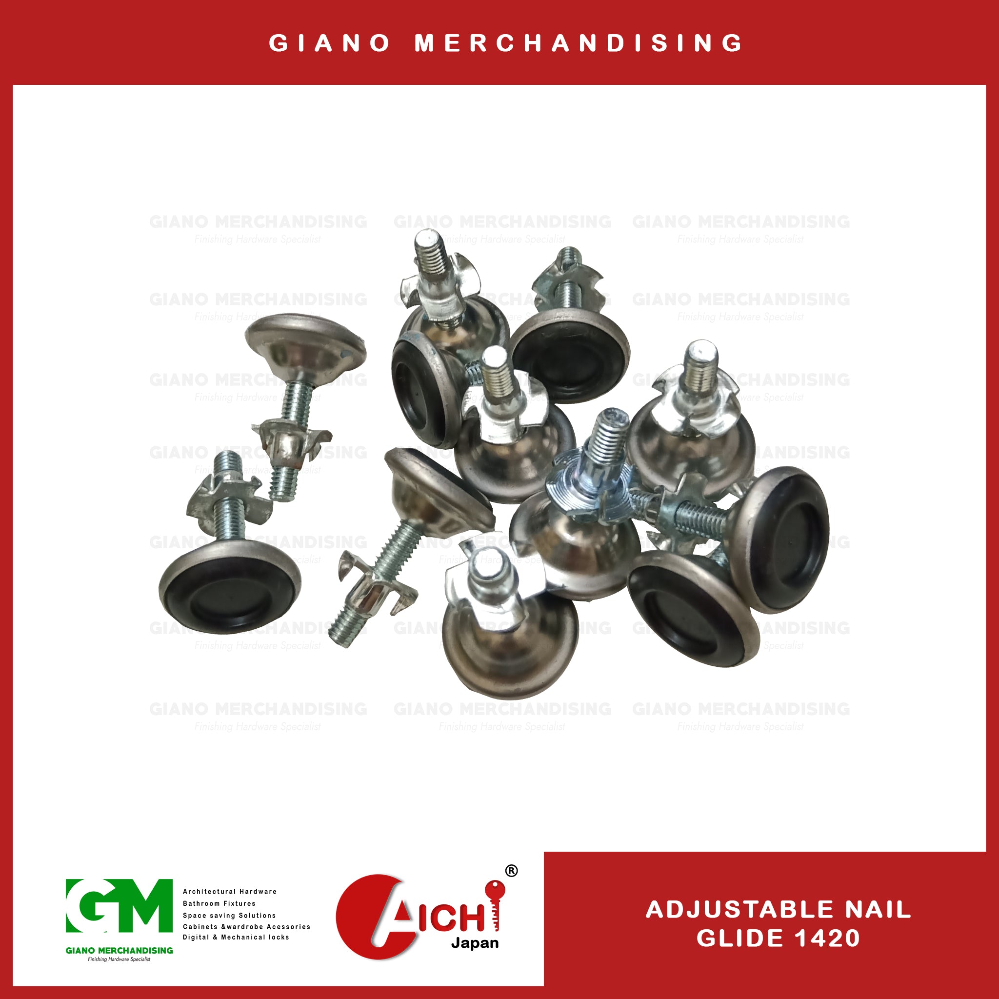 Adjustable Glider 1420.26mm (12pcs/pack) – GM Finishing Hardware